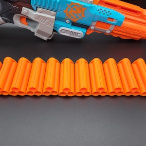 For Nerf Sledgefire Blaster Shotgun 12x Triple Shot Orange Shells Dart ...