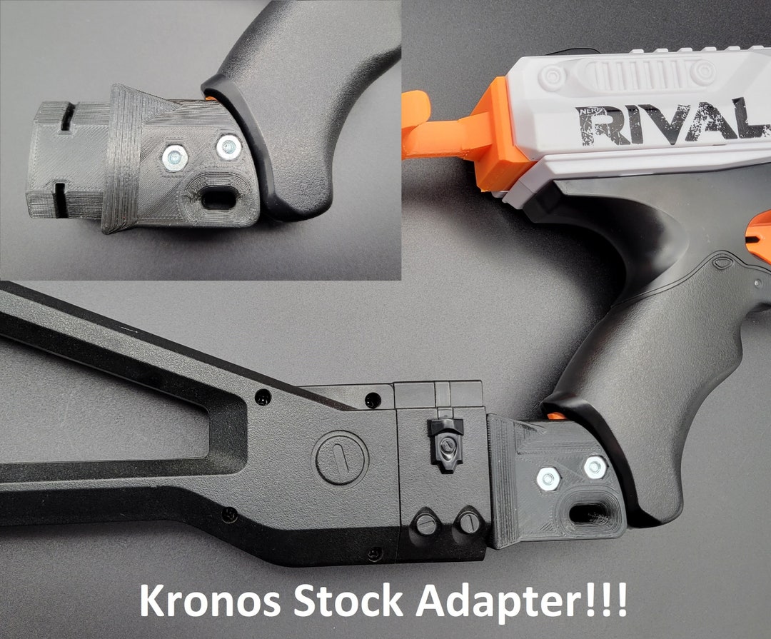 Shoulder Stock Adapter for Nerf Rival Kronos XVIII-500 Blaster Phantom ...