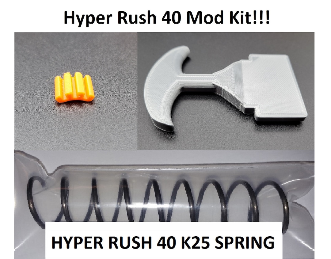 Mod Kit for Hyper Rush 40 Blaster! T-pull, Hop up Tab, & K25 Spring ...