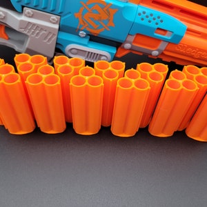 For Nerf Sledgefire Blaster Shotgun 12x Triple Shot Orange Shells Dart ...