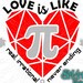 Love is Like Pi Svg Pi Day Svg Pi Symbol Svg Math Svg | Etsy