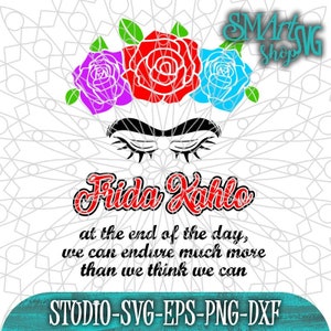 Frida Kahlo Svg Flower Woman Power Svg Eyelashes - Etsy