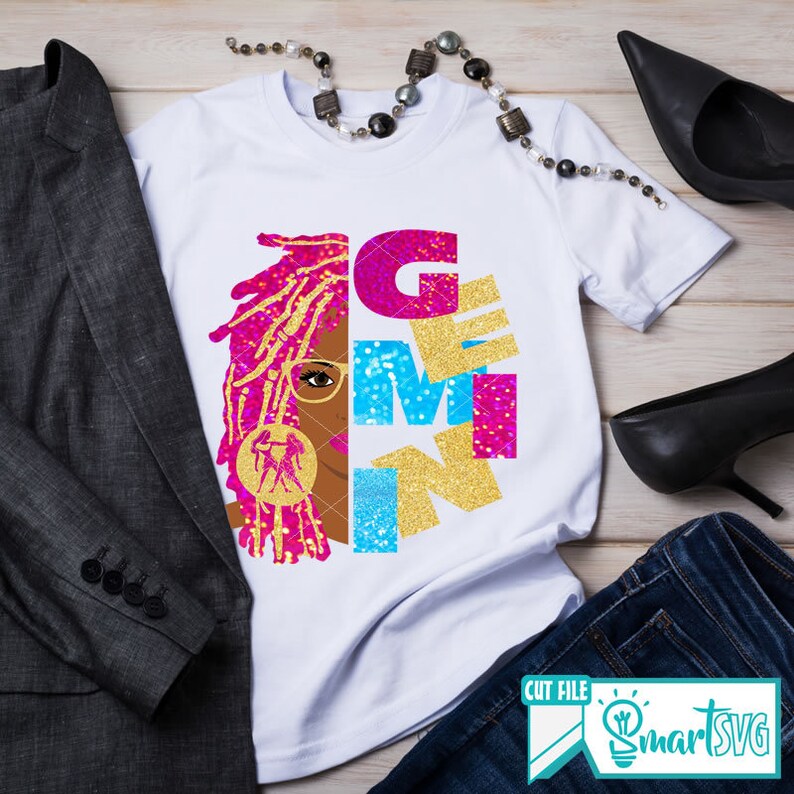 Half Face Gemini Svg LOC Girl Svg Dreads Hairstyle Svg - Etsy
