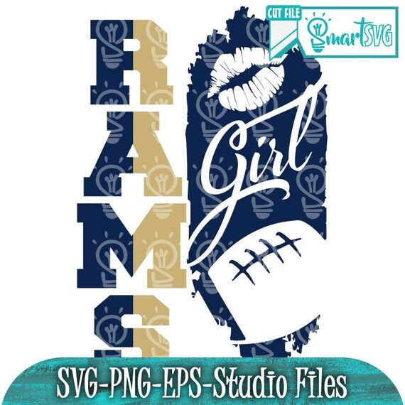 Rams girl svg Football Ball Shirt Fan Football svg Family | Etsy