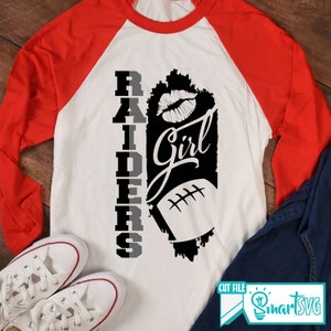 Raiders Girl Svg, Football Ball Shirt, Fan Football Svg, Family ...