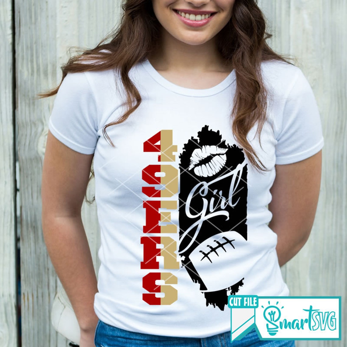 49ers Girl Svg Football Ball Shirt Fan Football Svg Family - Etsy