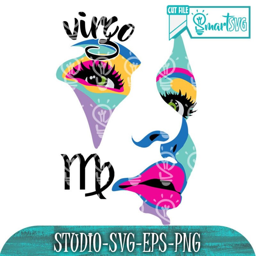 Virgo Face Svg, Birthday Svg, Birthday Zodiac Svg, Birthday Signs Svg ...