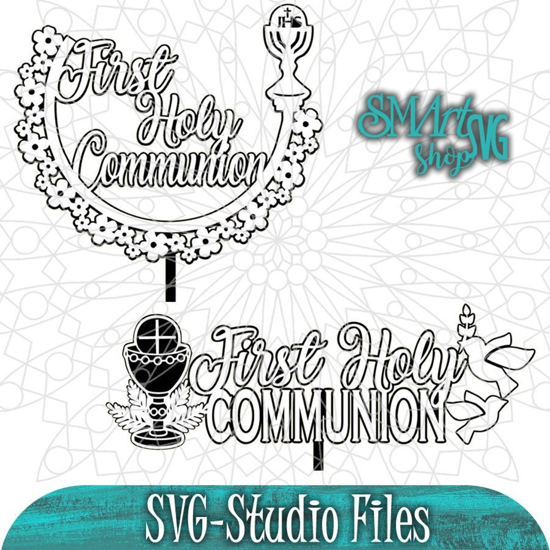 Cake Topper Svg, Topper Communion, Cake Topper File, Cake Topper Cricut ...