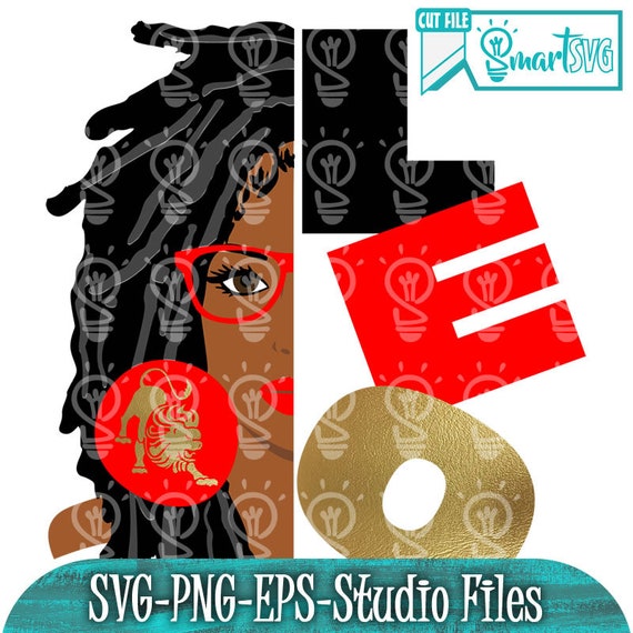 Half Face Leo Svg LOC Girl Svg Dreads Hairstyle Svg - Etsy