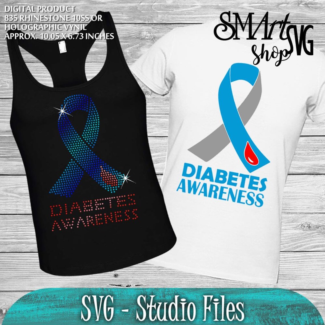 Diabetes Svg Ribbon Diabetic Awarness Svg Diabetes Awareness - Etsy