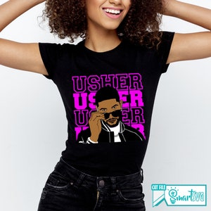 Usher Svg Cut File, Usher Glasses Svg, Usher Silhouette Svg, Usher ...