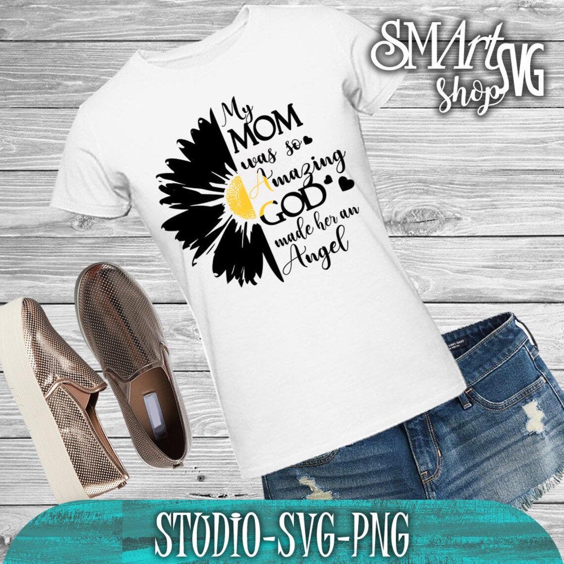 Memorial MOM Svg Daisy Svg Guardian Angel Svg My MOM Svg - Etsy