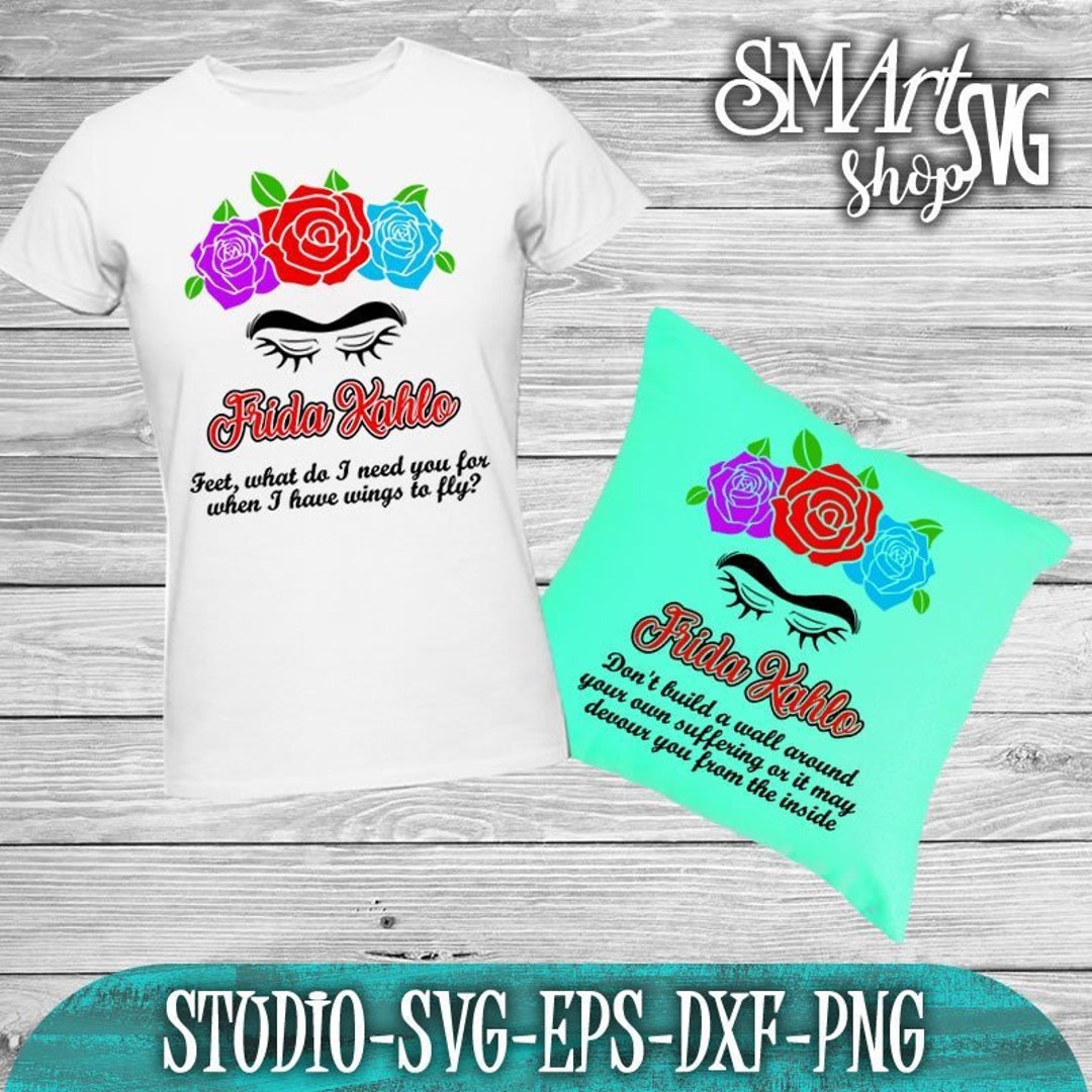 Frida Kahlo Svg Flower Woman Power Svg Eyelashes - Etsy