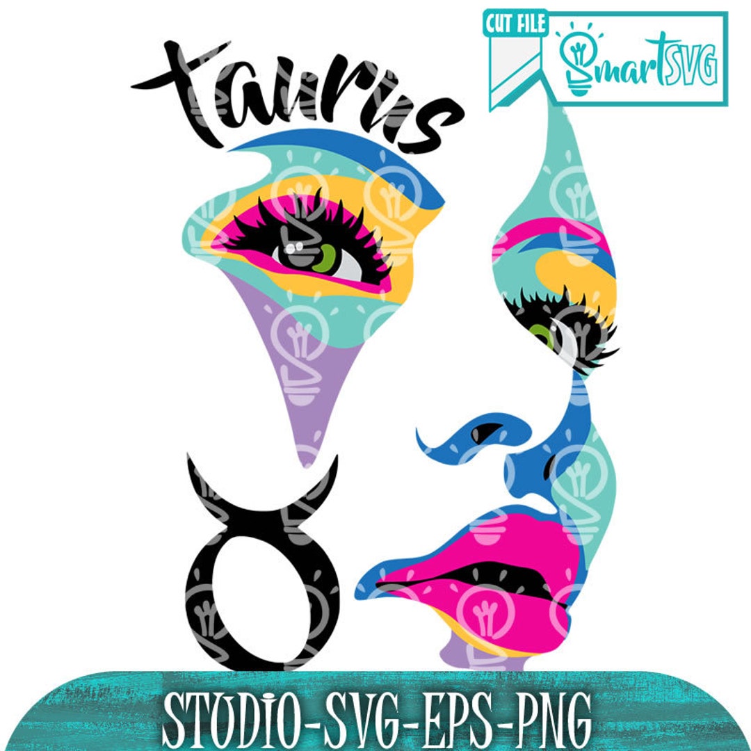 Taurus Face Svg, Birthday Svg, Birthday Zodiac Svg, Birthday Signs Svg ...