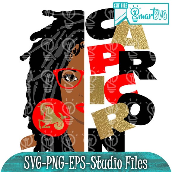 Half Face Capricorn Svg LOC Girl Svg Birthday Svg Birthday | Etsy