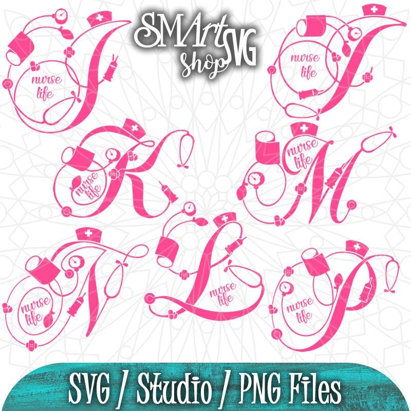 Nursing Alphabet Nurse Svg Stethoscope SVG letters Svg | Etsy