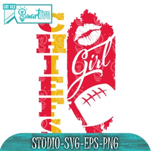 Chiefs Girl Svg, Football Ball Shirt, Fan Football Svg, Family Football ...