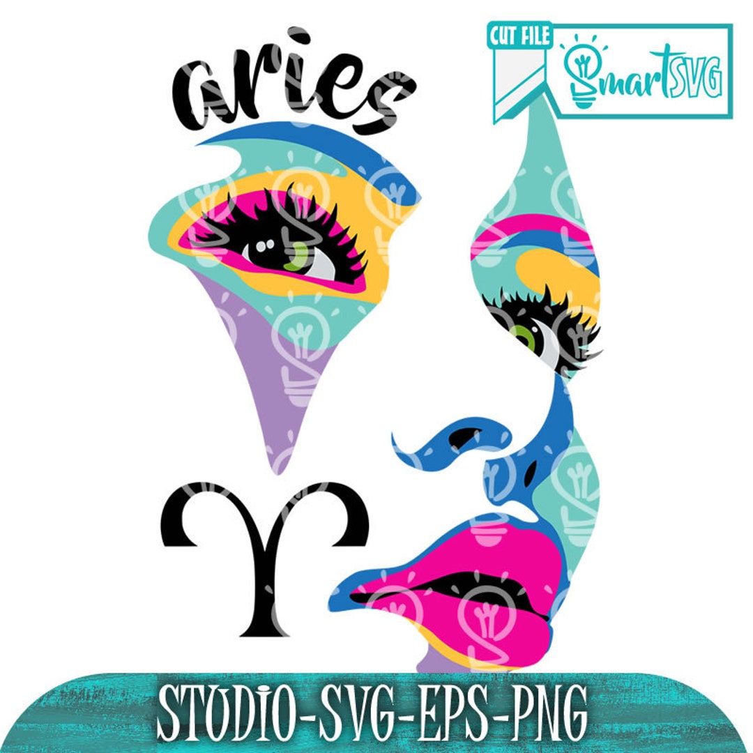 Aries Face Svg, Birthday Svg, Birthday Zodiac Svg, Birthday Signs Svg ...
