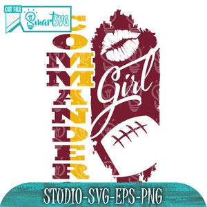 Commanders Girl Svg, Football Ball Shirt, Fan Football Svg, Family ...