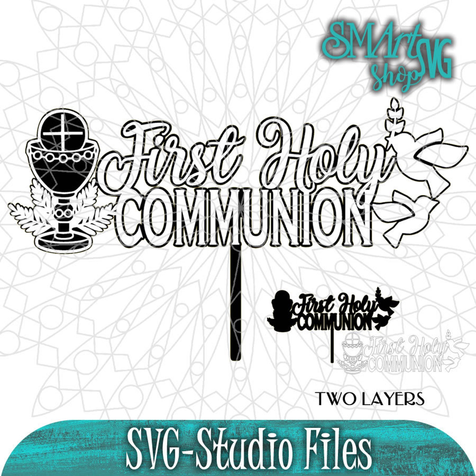 Cake Topper Svg, Topper Communion, Cake Topper File, Cake Topper Cricut ...