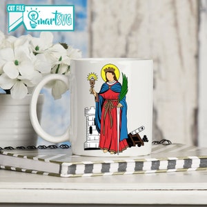 Saint Barbara Svg, St Barbara Svg, Religious Icon Svg, Christian ...