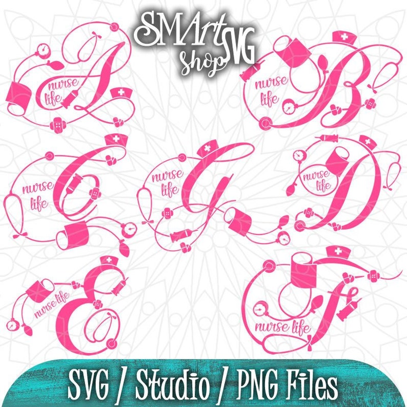 Nursing Alphabet Nurse Svg Stethoscope SVG Letters Svg - Etsy