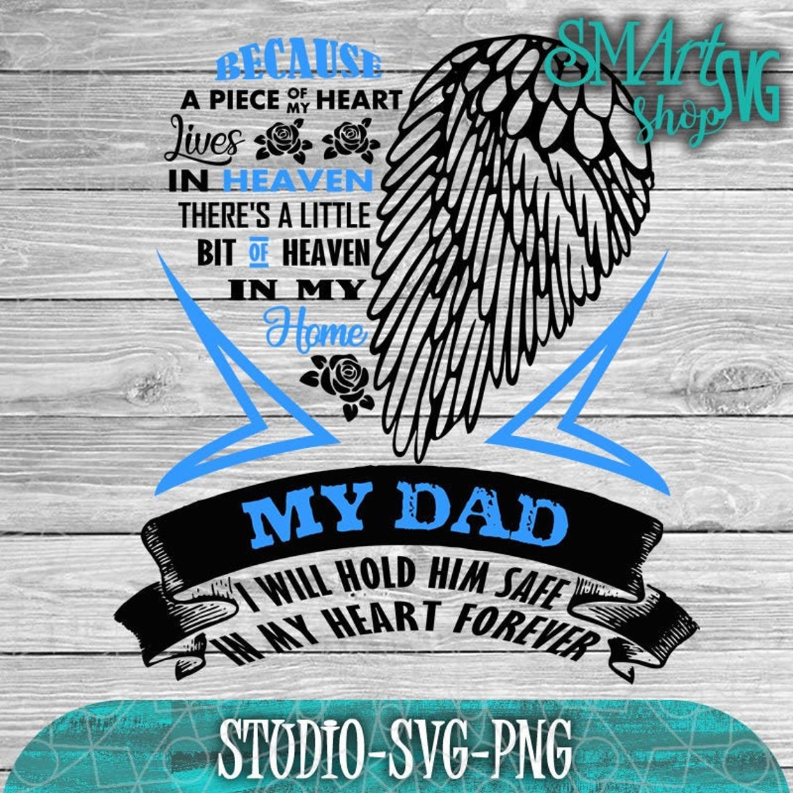 My Dad Svg Dad Guardian Angel Svg Memorial Dad Svg Dad in | Etsy