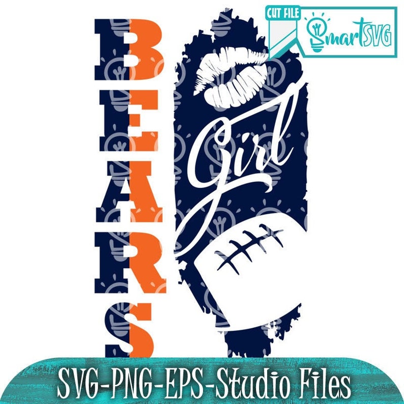 Bears Girl Svg, Football Ball Shirt, Fan Football Svg, Family Football ...