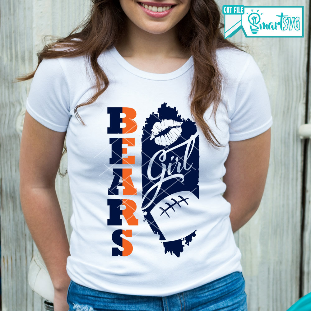 Bears Girl Svg, Football Ball Shirt, Fan Football Svg, Family Football ...