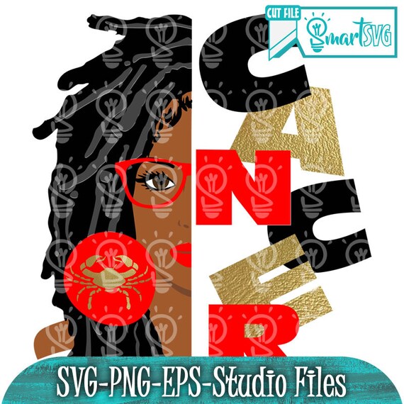 Half Face Cancer Svg LOC Girl Svg Dreads Hairstyle Svg | Etsy