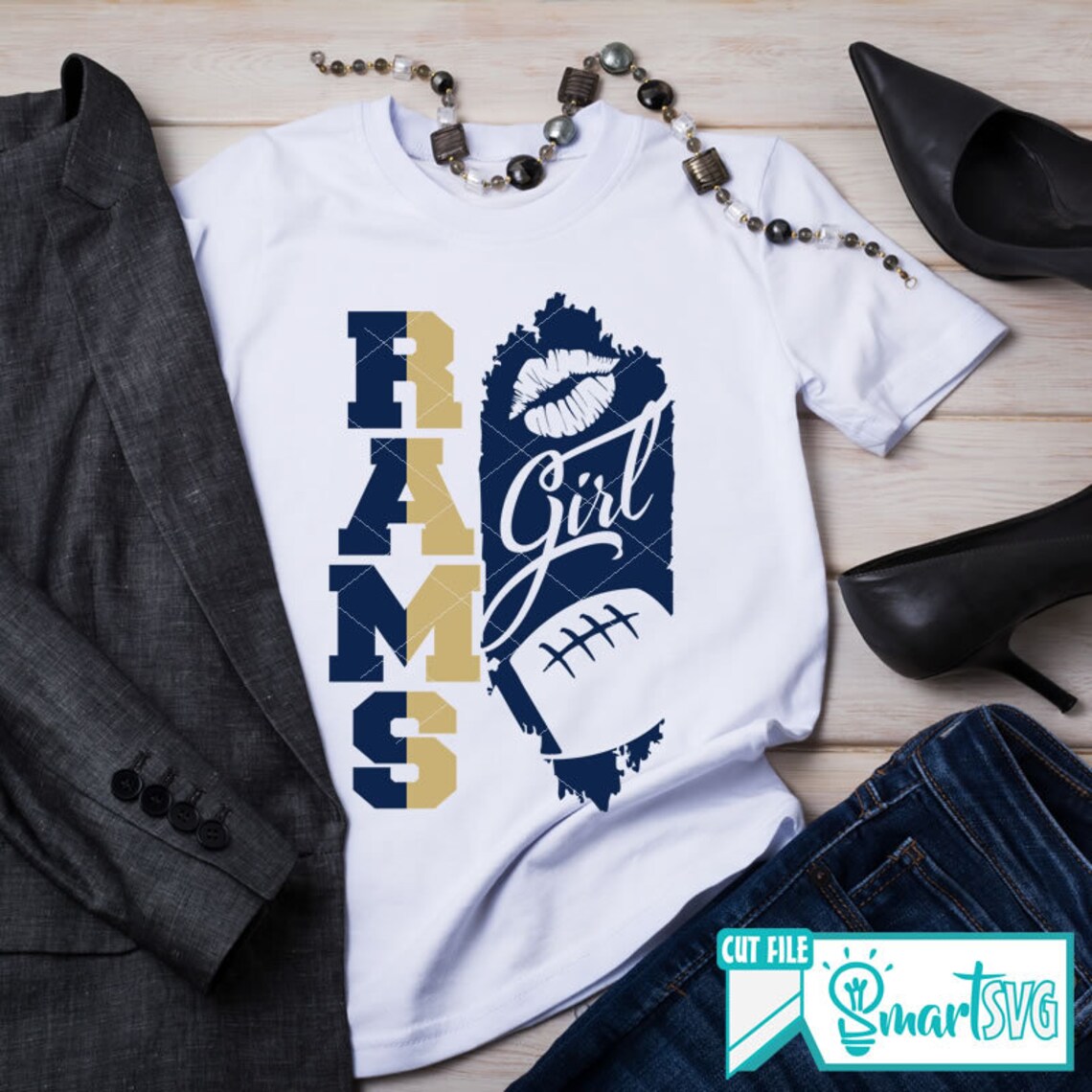 Rams Girl Svg Football Ball Shirt Fan Football Svg Family - Etsy