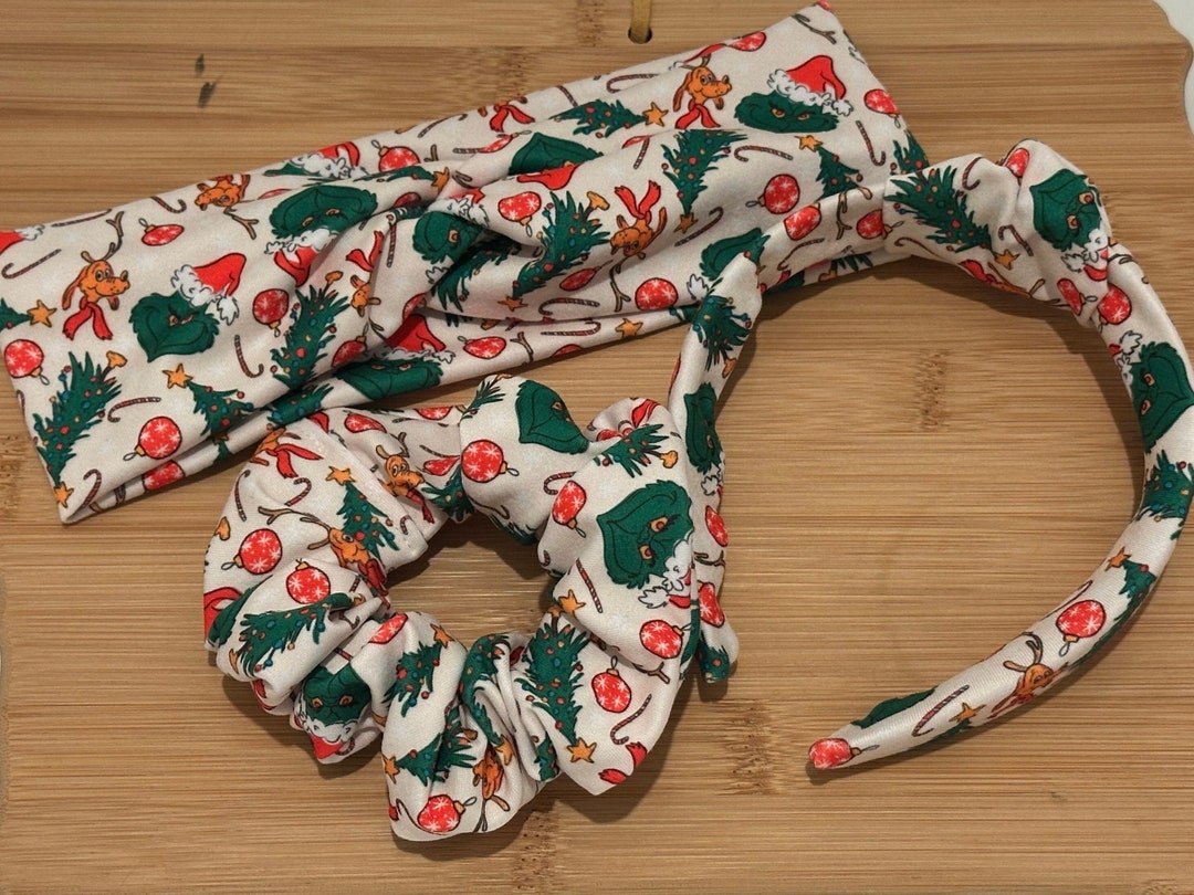 Soybean Scrunchies, “grinch & Max” Soft Scrunchie, Cozy Scrunchie ...