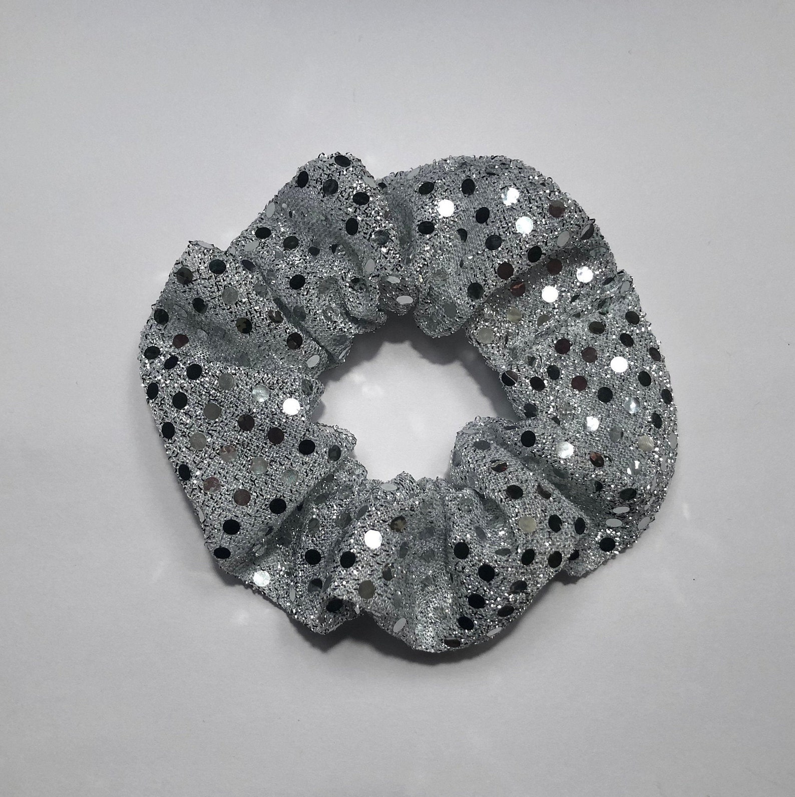 Soybean Scrunchies silver Sequin Scrunchie - Etsy