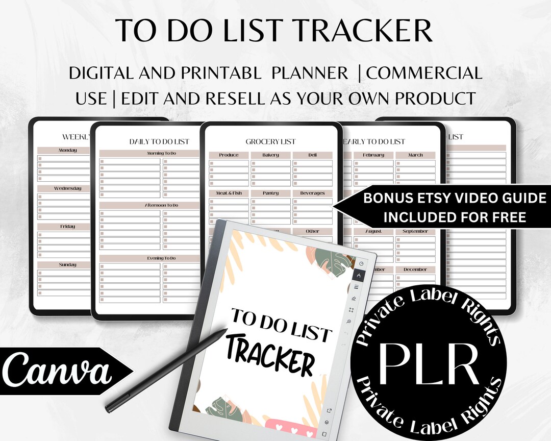 TO DO TRACKER | Canva Template | Adhd Planner | Wellness Habit Tracker ...