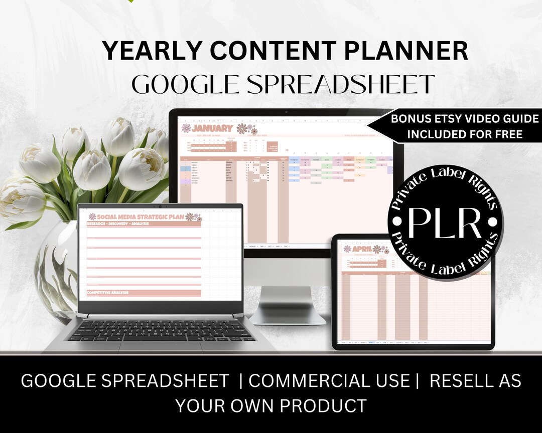 Resell Google Sheets Template | Resell Rights | Google Sheets Planner ...