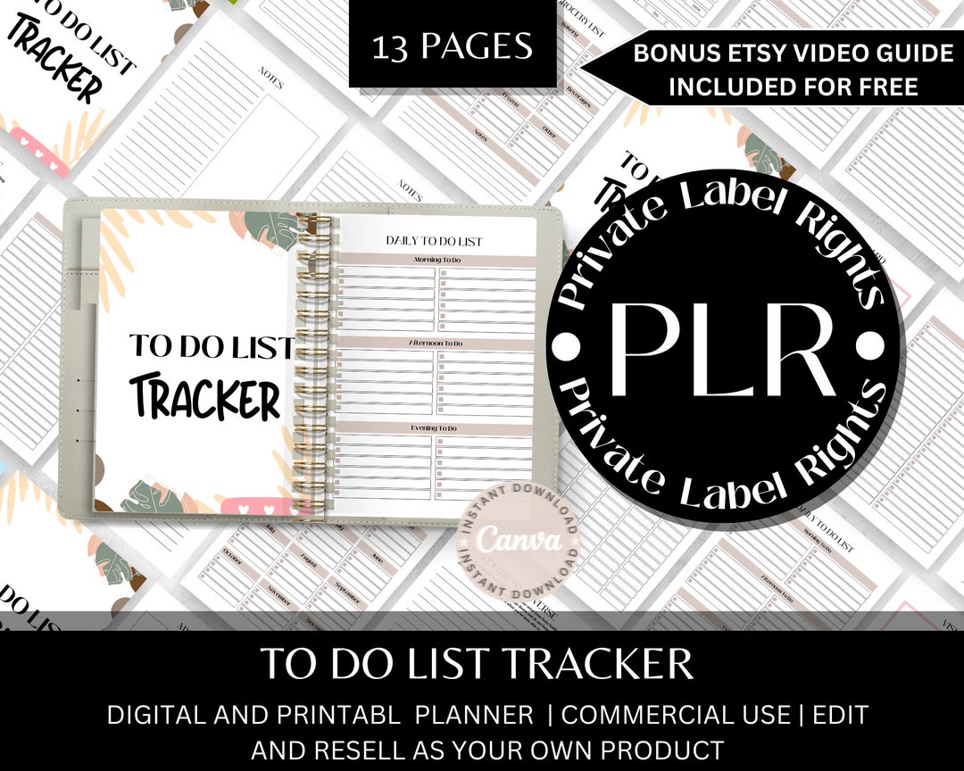 TO DO TRACKER | Canva Template | Adhd Planner | Wellness Habit Tracker ...