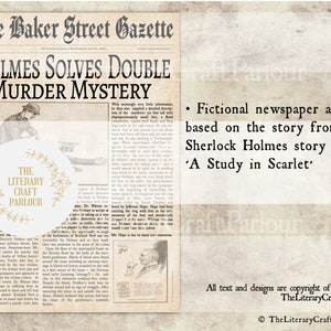 Sherlock Holmes Newspaper – Vintage Style – Victorian Wall Art ...