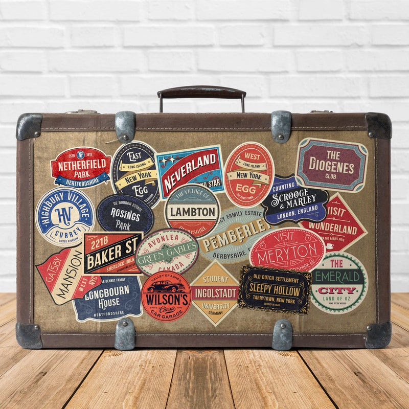 Vintage Luggage Labels - Etsy