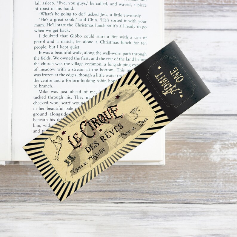 Magical Circus Ticket Bookmark Fantasy Bookmark Victorian - Etsy