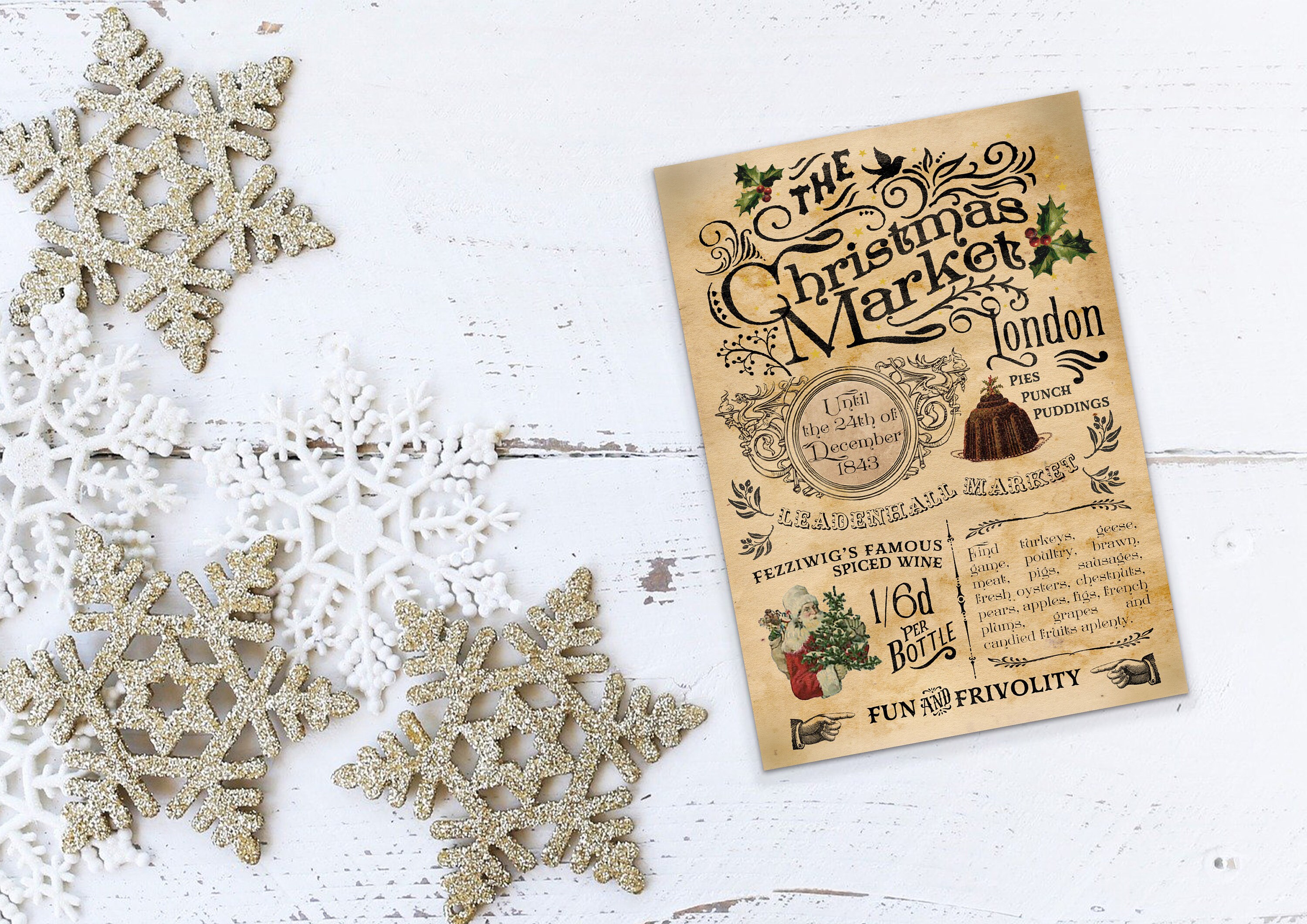 Charles Dickens Christmas Art Print – A Christmas Carol – Victorian ...