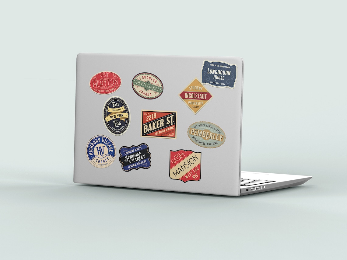 Fictional Locations Vintage Travel Labels Pack of 20 Vinyl - Etsy