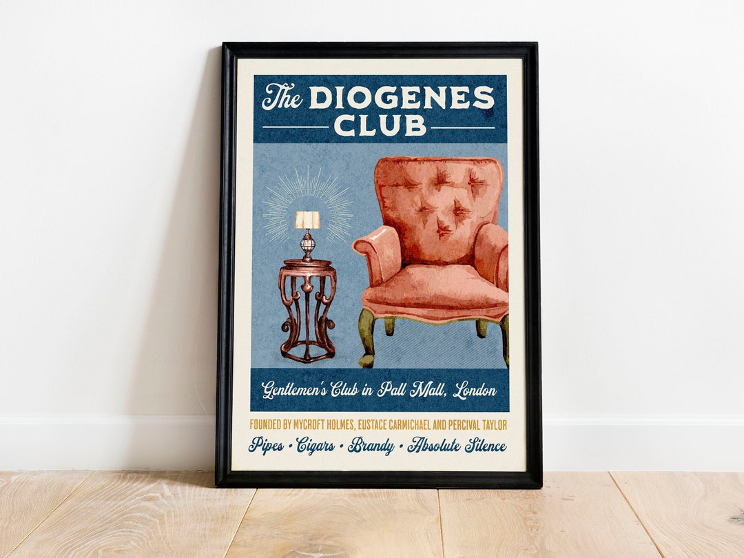 Sherlock Holmes Diogenes Club Vintage Retro Print – Sherlock Art ...