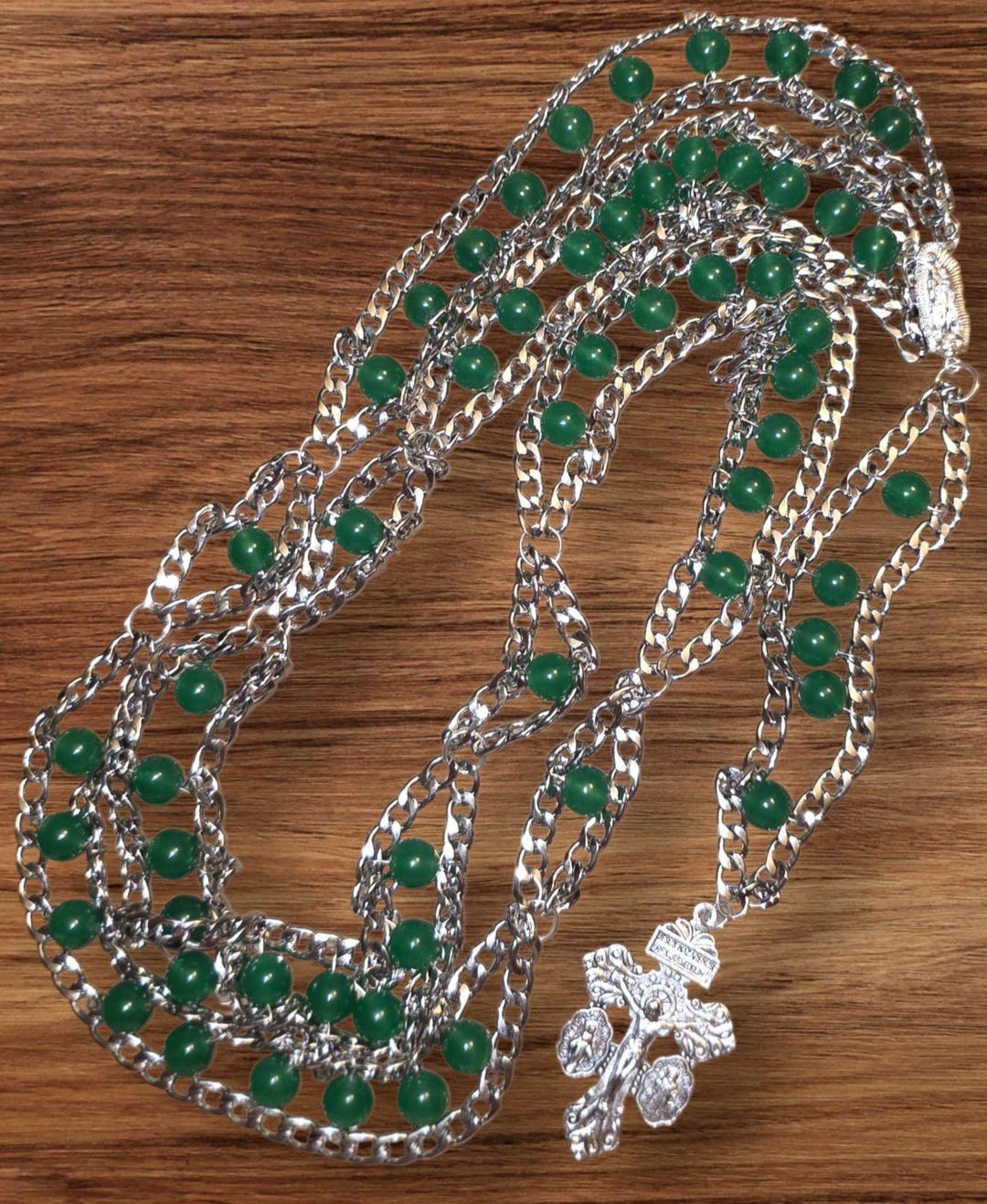 Green Jade Ladder Rosary - Etsy