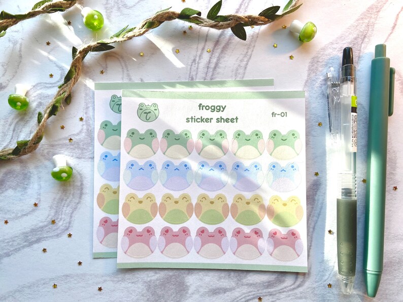 Froggy Sticker Sheet - Etsy