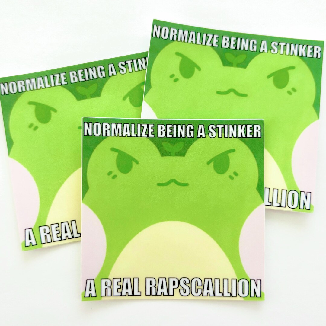 Frog "normalize Being A Stinker" Meme Vinyl Sticker - Etsy