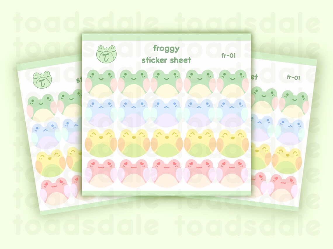 Froggy Sticker Sheet - Etsy