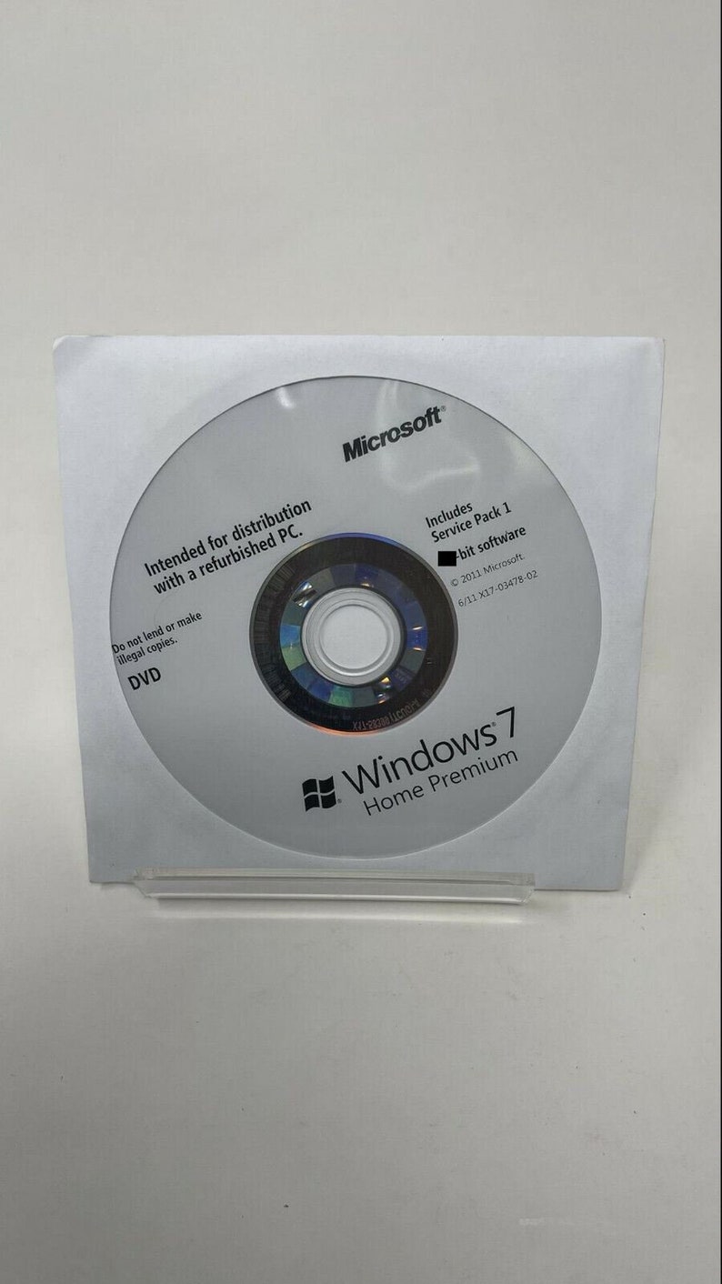 Windows 7 Home Premium 32 Bit Refurbished DVD With Key - Etsy