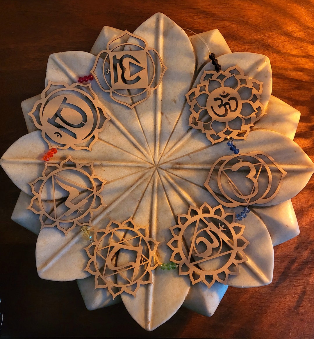 Hanging Chakras, Wooden Hanging Decor, Chakra Hanging With Chakra Beads ...