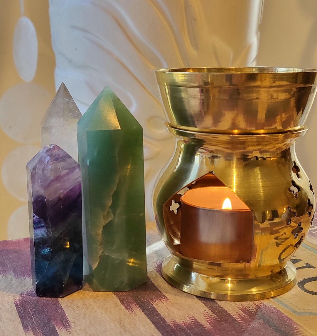 Brass Oil Burner, Aroma Burner, Hand Tooled Oil Burner, Aromatherapy ...