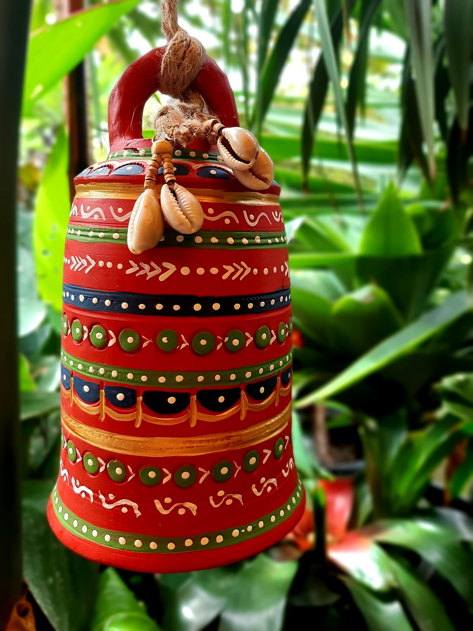 Clay Crafted Hanging Bells, Bohemian Decorations, Christmas Bells ...